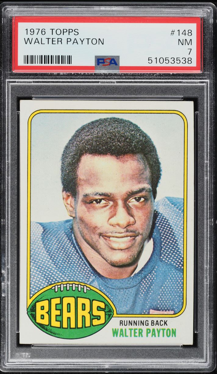 1976 Topps Football Walter Payton ROOKIE #148 PSA 7 NRMT on Fanatics ...