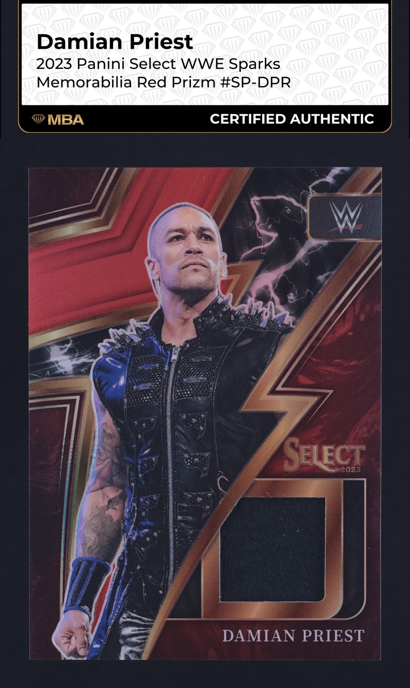 2023 Select WWE Sparks Red Prizm Damian Priest PATCH /99 #SP-DPR MBA ...