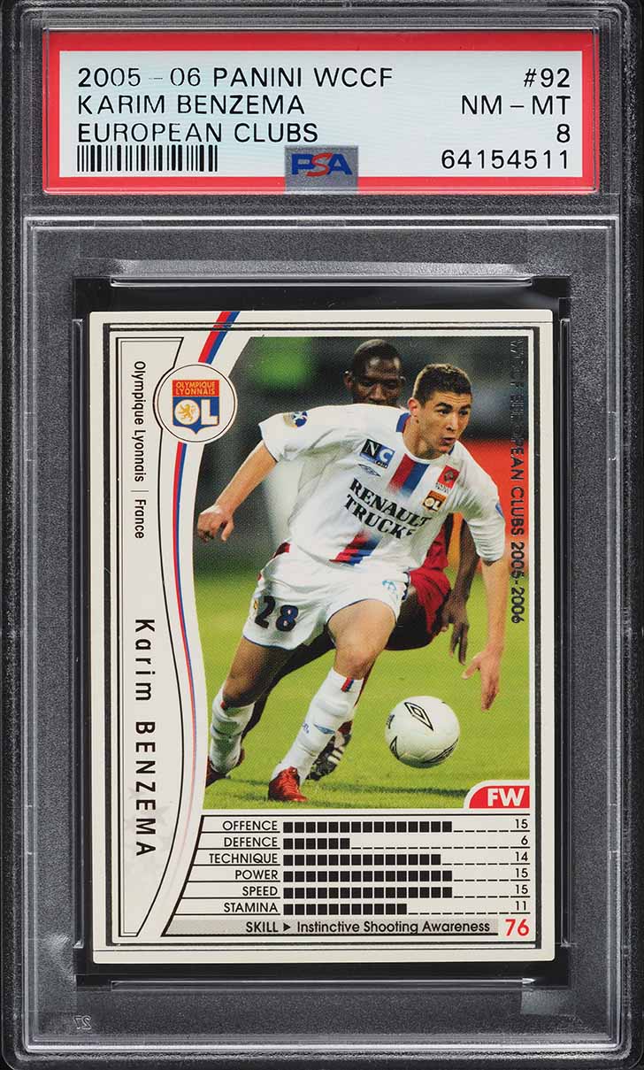2005 Panini WCCF European Clubs Karim Benzema ROOKIE #92 PSA 8 NM-MT on Fanatics Collect