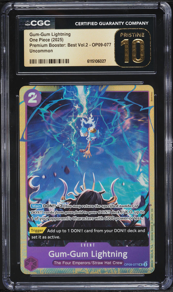 2025 One Piece Premium Booster The Best Vol. 2 Gum-Gum Lightning #OP09 ...