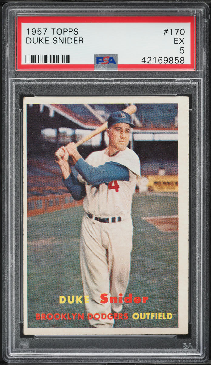 1957 Topps Duke Snider #170 PSA 5 EX on Fanatics Collect