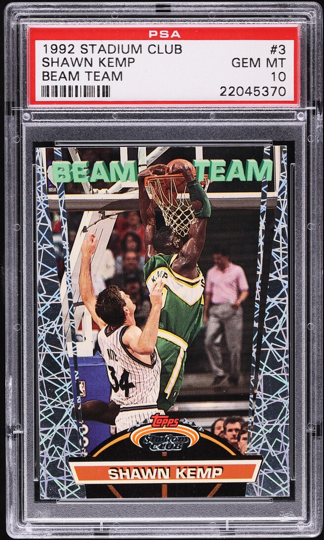 1992 Stadium Club Beam Team Shawn Kemp #3 PSA 10 GEM MINT on Fanatics ...