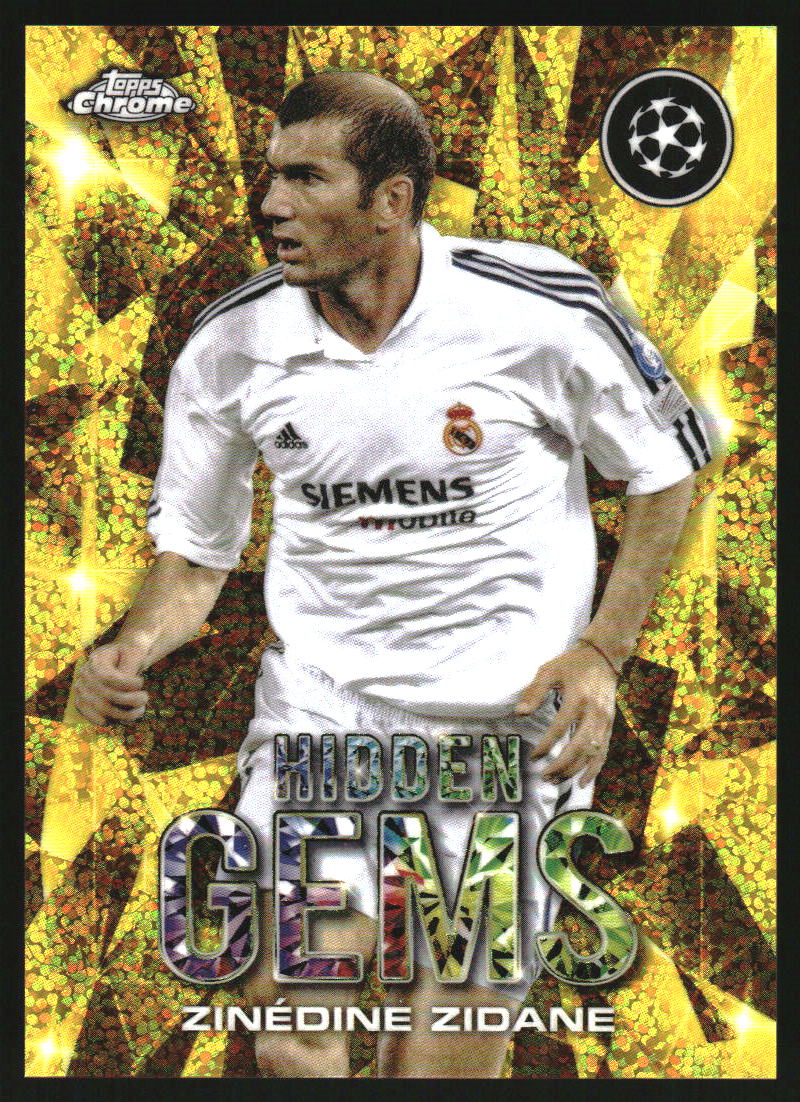 2024 Topps Chrome Hidden Gems Gold Mini Diamond #HG17 Zinedine Zidane ...