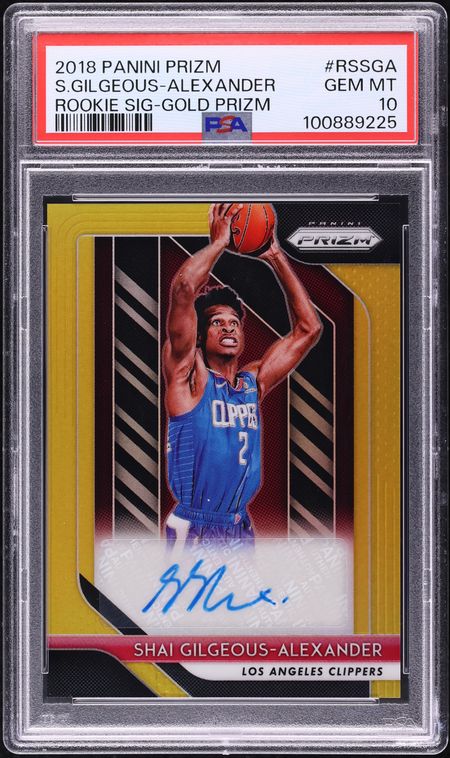 2018 Panini Prizm Gold Shai Gilgeous-Alexander ROOKIE AUTO /10 #RS-SGA ...
