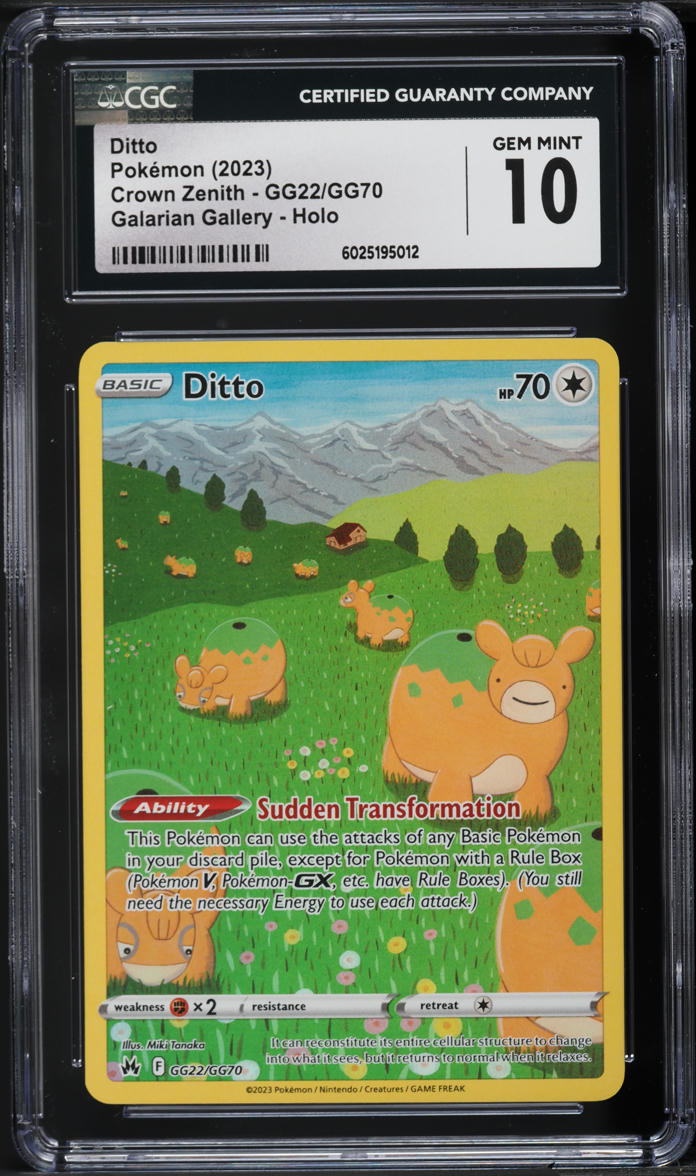 2023 Pokemon SWSH Crown Zenith Alt Art Ditto #GG22 CGC 10 GEM MINT on ...