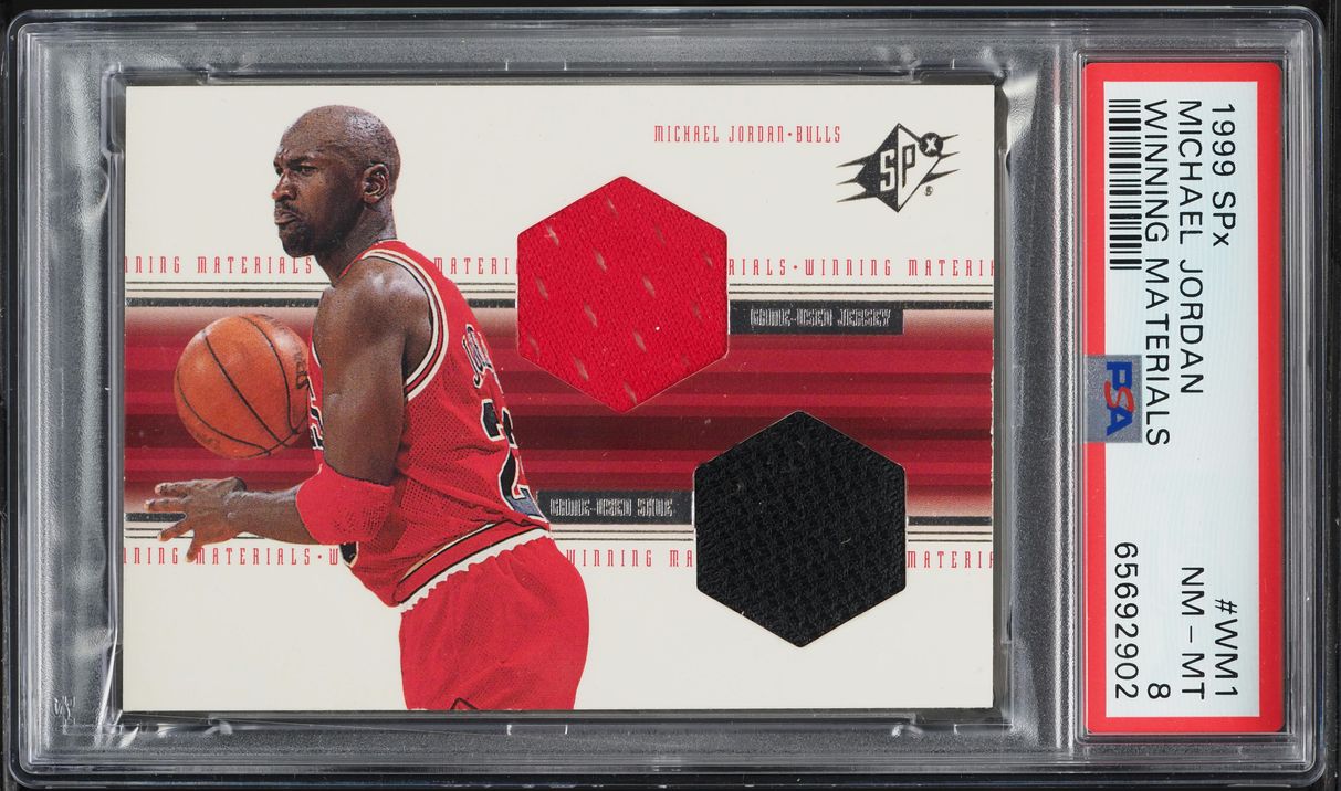 1999 SPx Winning Materials Michael Jordan PATCH #WM1 PSA 8 NM-MT on ...