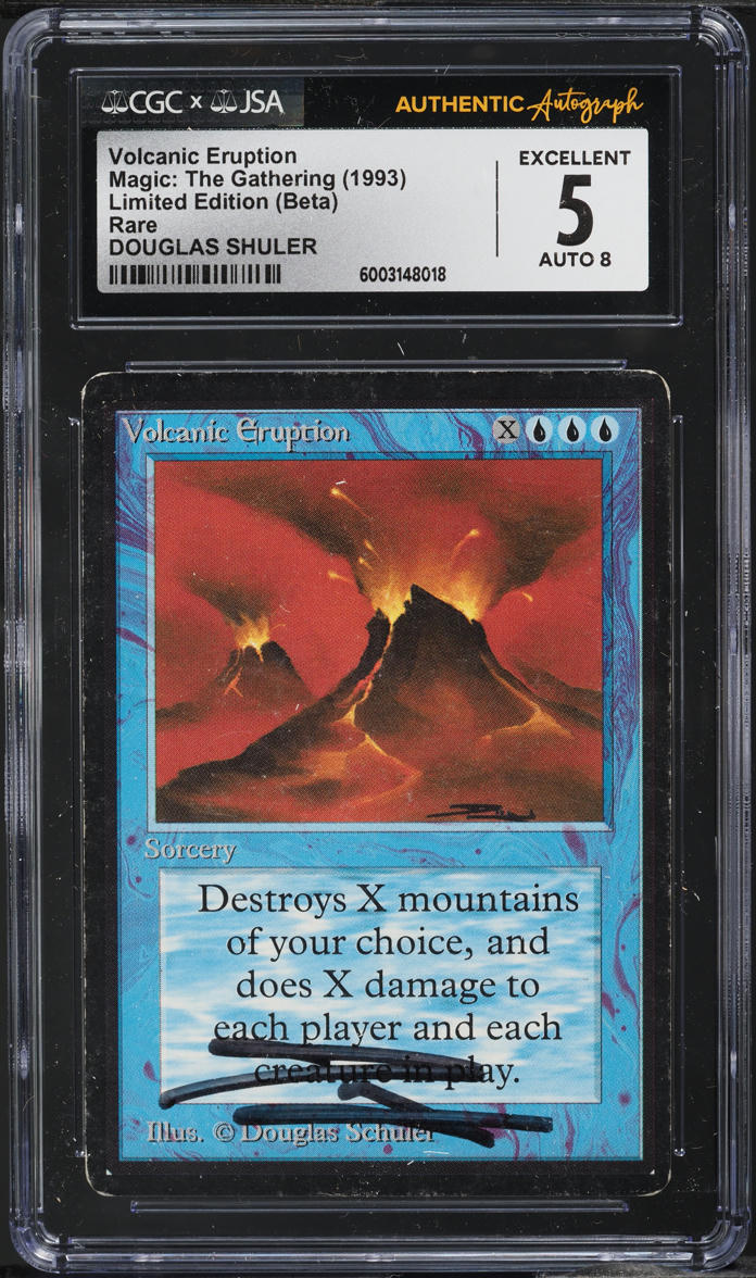 1993 Magic The Gathering MTG Beta Volcanic Eruption CGC 5 EX on ...