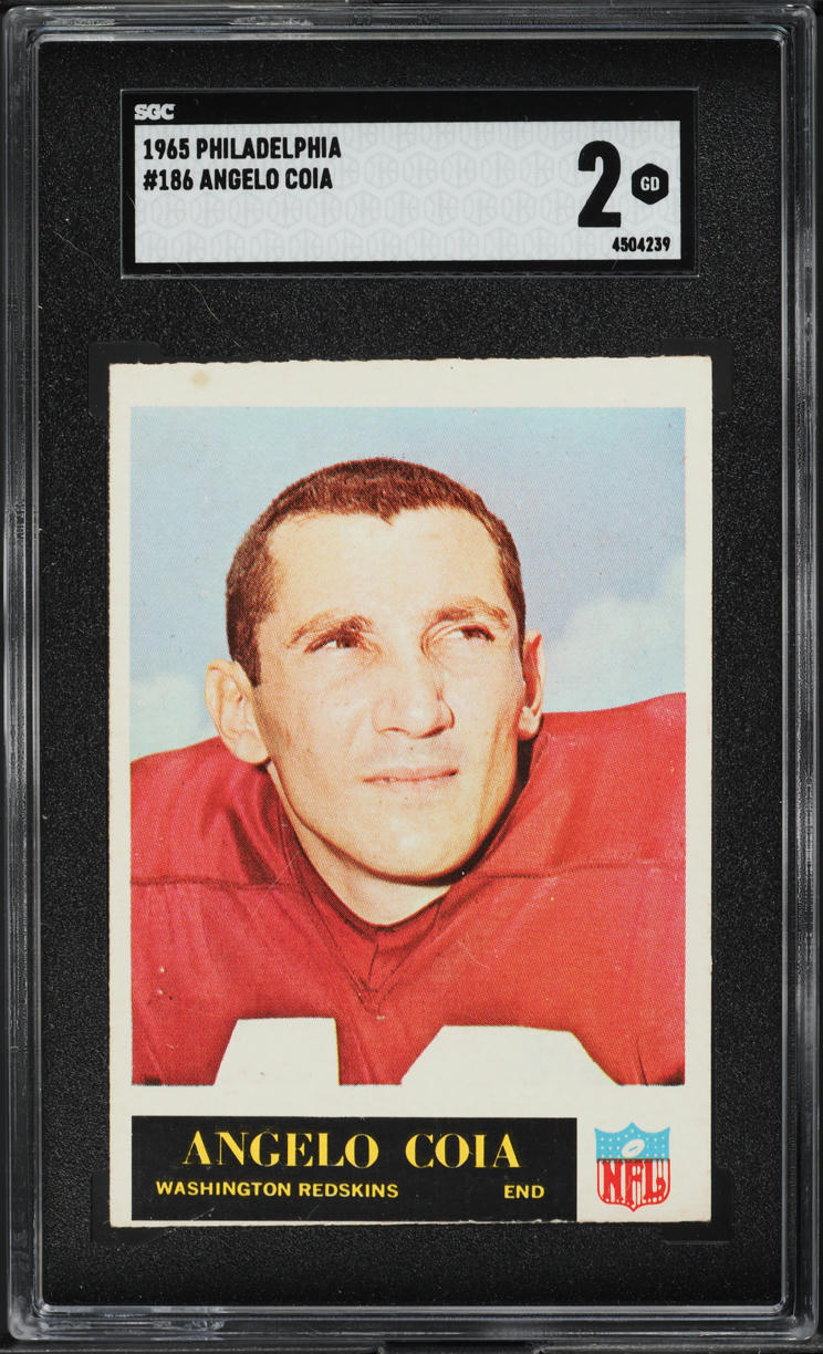 1965 Philadelphia Angelo Coia #186 SGC 2 GD on Fanatics Collect