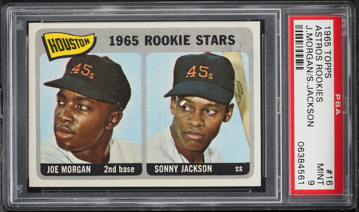 1965 Topps Joe Morgan ROOKIE #16 PSA 9 MINT on Fanatics Collect