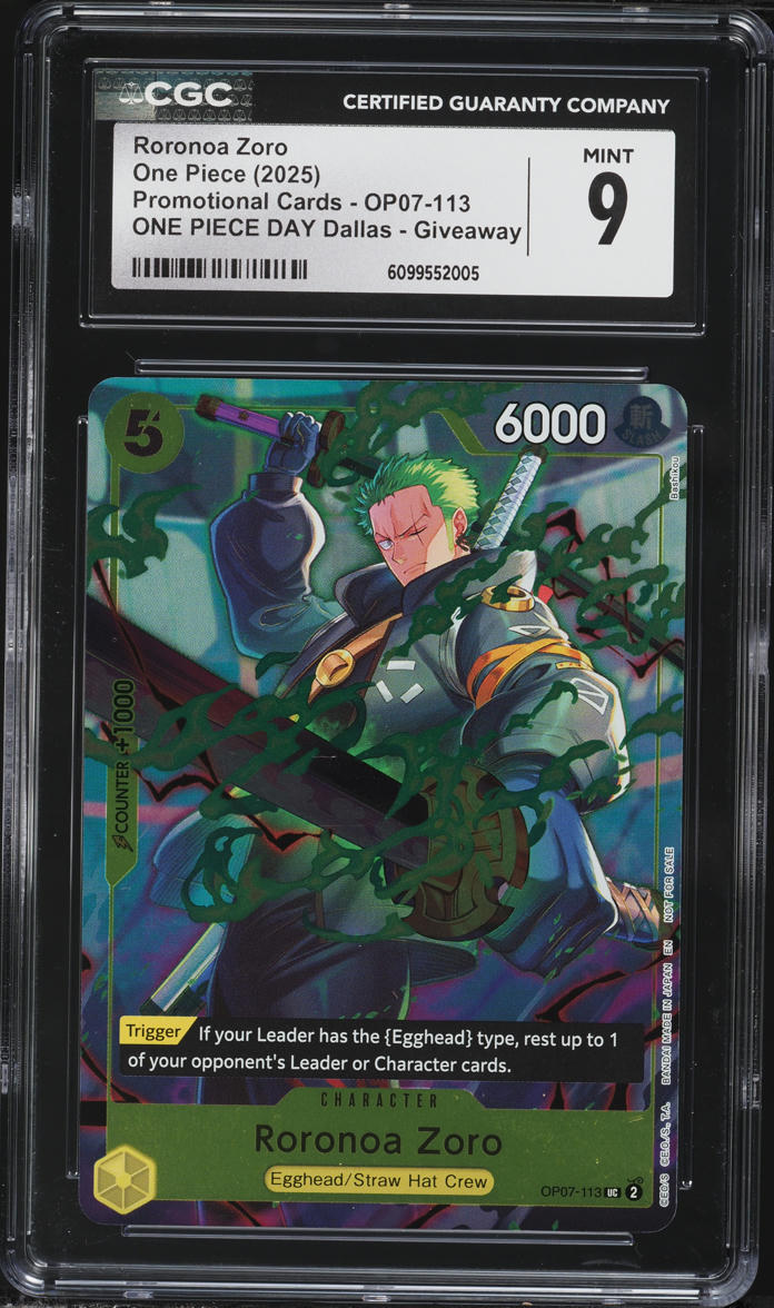 2025 One Piece Promo Cards DAY Dallas Giveaway Roronoa Zoro #OP07-113 ...