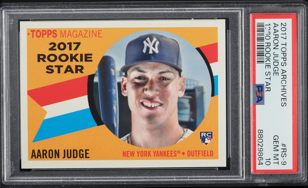 2017 Topps Archives '60 Star Aaron Judge ROOKIE #RS-9 PSA 10 GEM MINT on Fanatics Collect