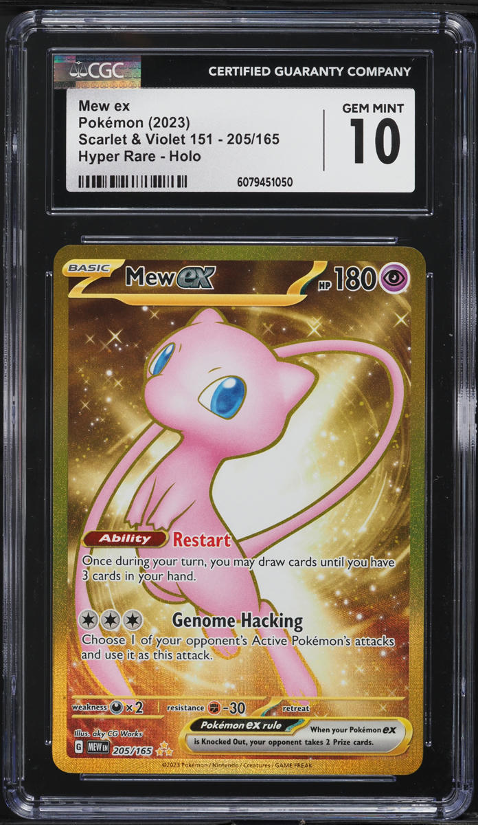 2023 Pokemon Scarlet & Violet 151 Gold Rare Mew ex #205 CGC 10 GEM MINT ...