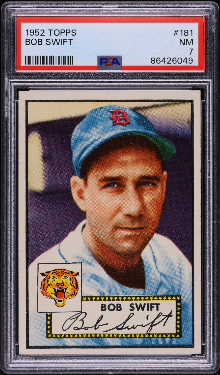 1952 Topps Bob Swift #181 PSA 7 NRMT on Fanatics Collect