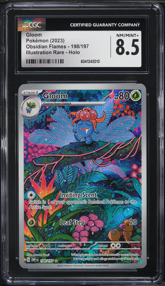 2023 Pokemon Scarlet & Violet Obsidian Flames IR Gloom #198 CGC 8.5 NM-MT+ on Fanatics Collect