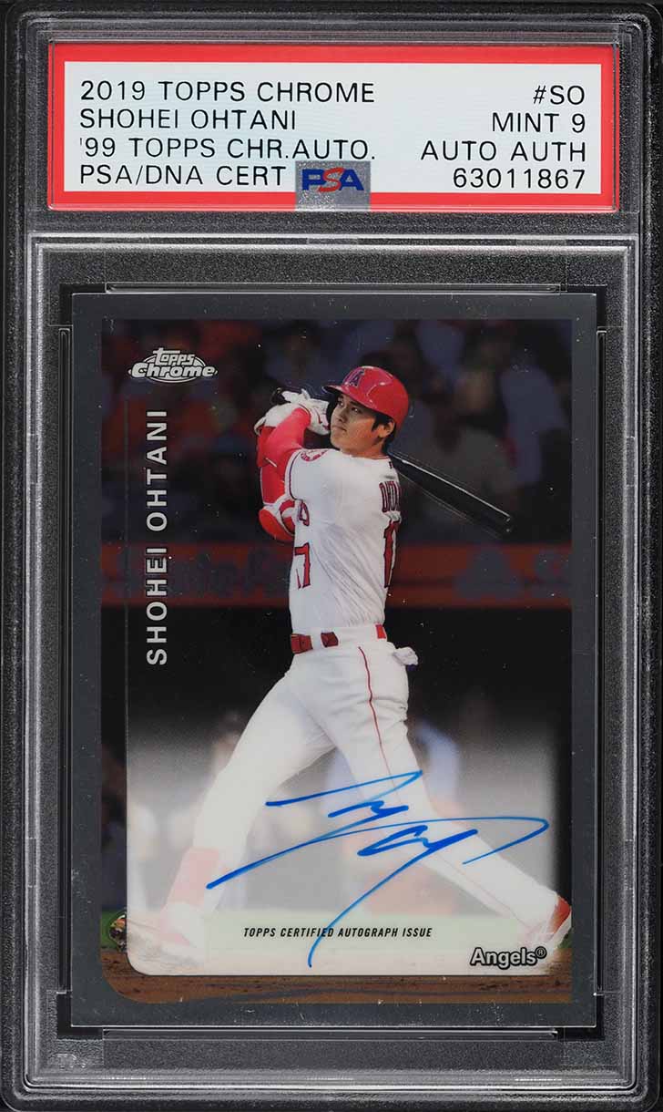 2019 Topps Chrome '99 Shohei Ohtani AUTO /15 #99TCA-SO PSA 9 MINT on ...