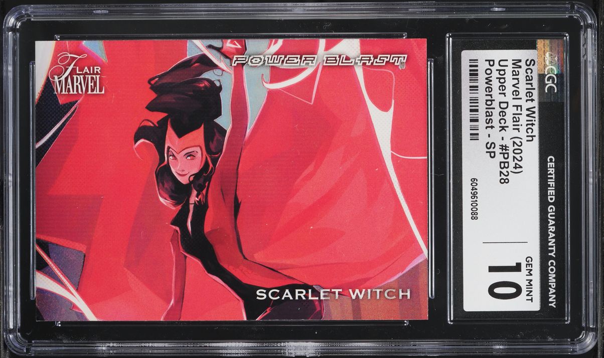 2024 Flair Marvel Powerblast Scarlet Witch SP #PB28 CGC 10 GEM MINT on ...