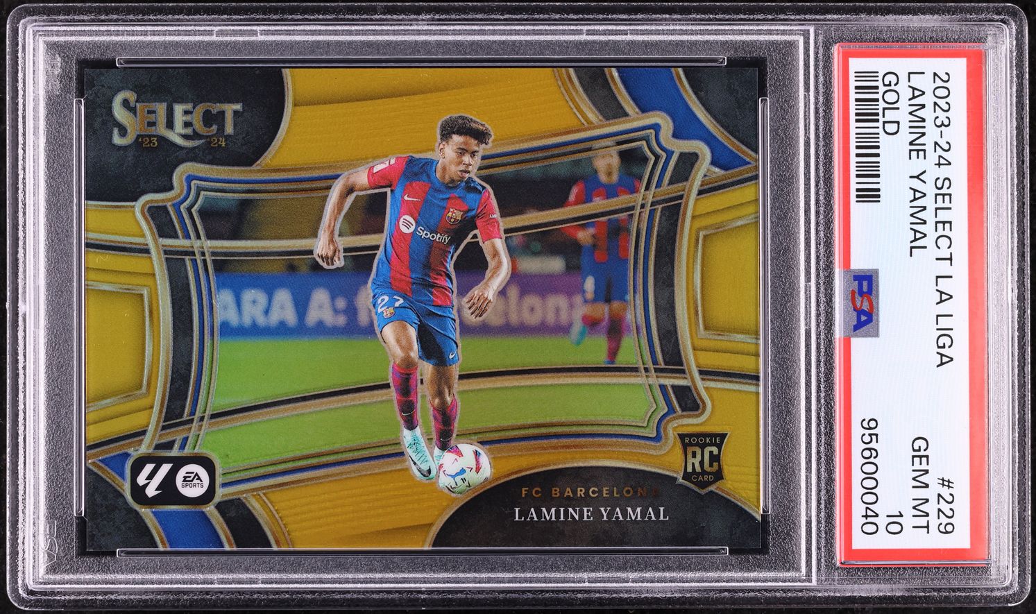 2023 Select La Liga Field Level Gold Lamine Yamal ROOKIE /10 #229 PSA ...