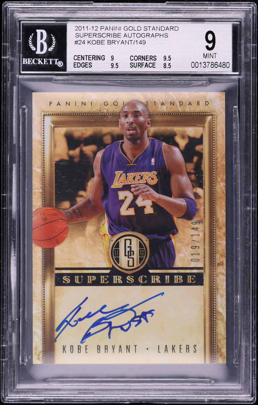 2011 Panini Gold Standard Superscribe Kobe Bryant AUTO /149 #24 BGS 9 ...