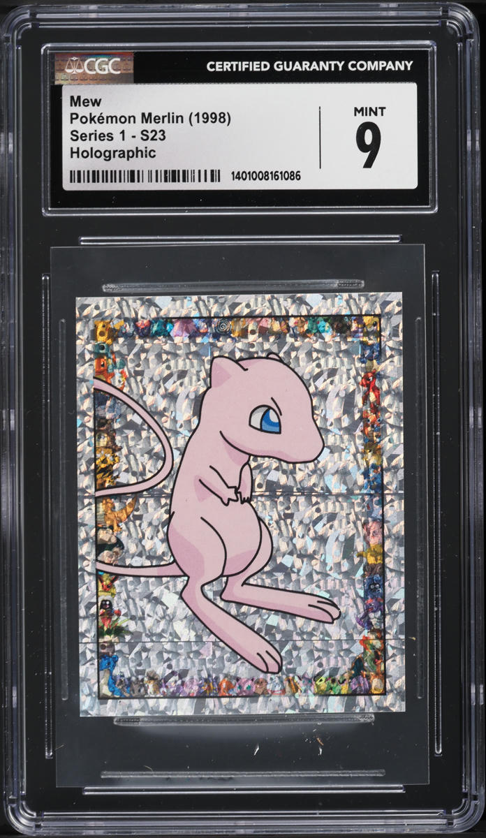 1999 Pokemon Merlin Sticker Prism Mew #S23 CGC 9 MINT on Fanatics Collect