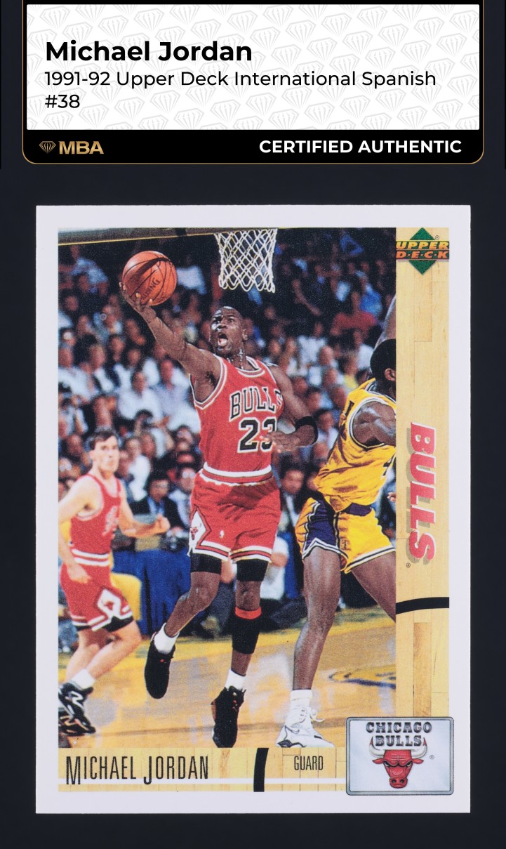 1991 Upper Deck International Spanish Michael Jordan #38 MBA AUTH on ...