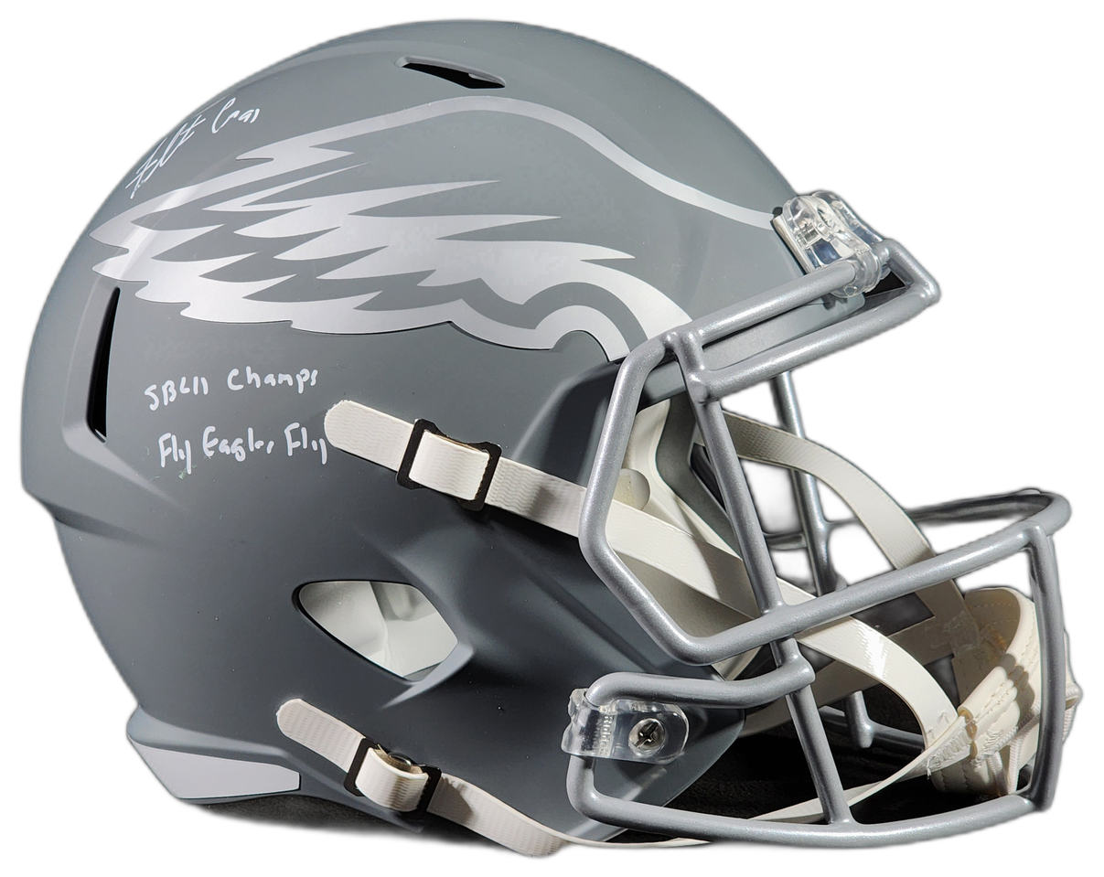 Fletcher Cox Signed Auto Replica Eagles FULL Helmet w/Inscription ...