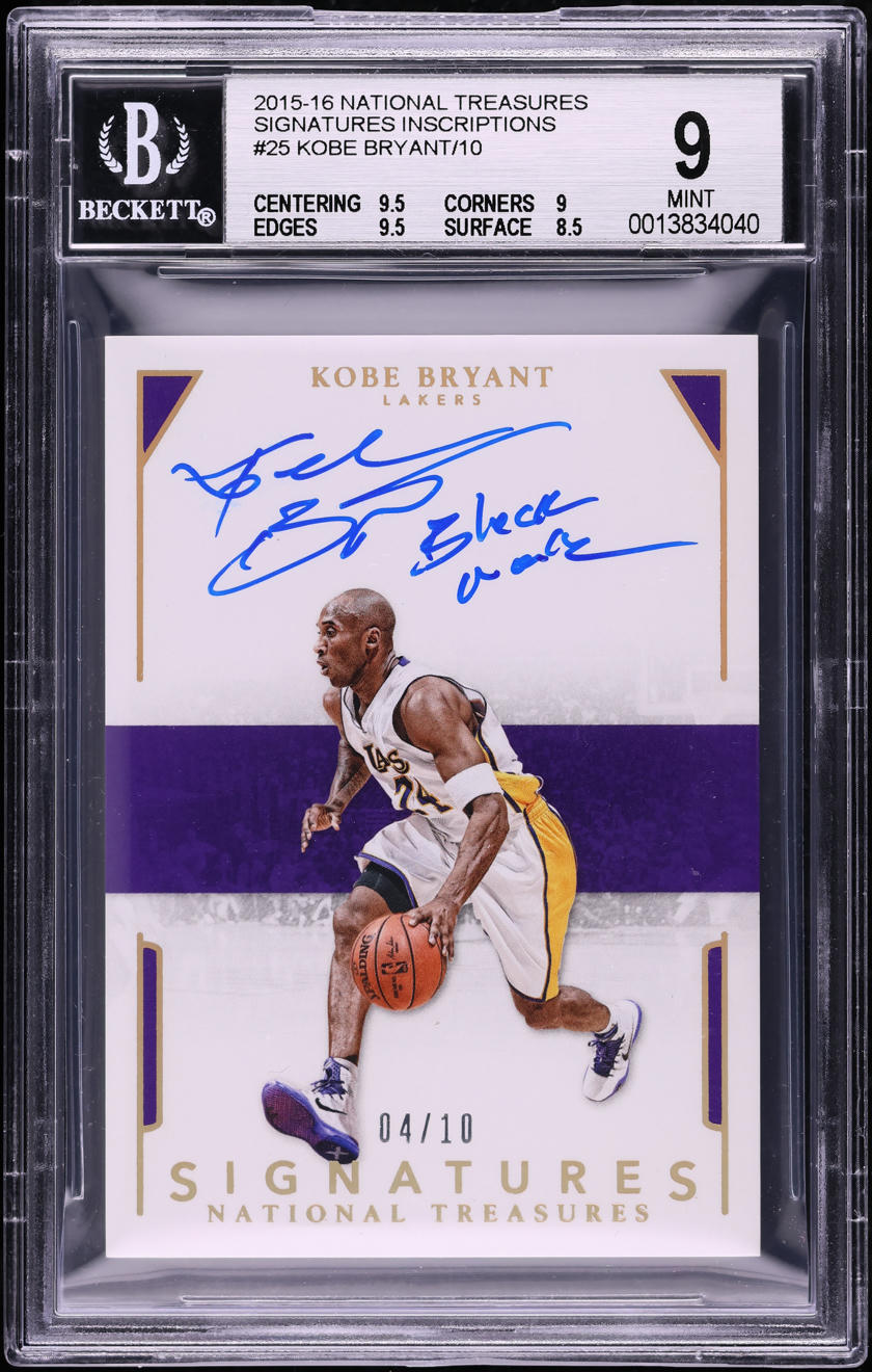 2015 National Treasures Sign Inscriptions Kobe Bryant AUTO /10 #S-KBR ...