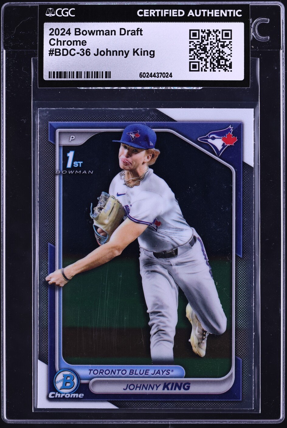 2024 Bowman Chrome Draft Johnny King PROSPECT #BDC-36 CGC AUTH on ...