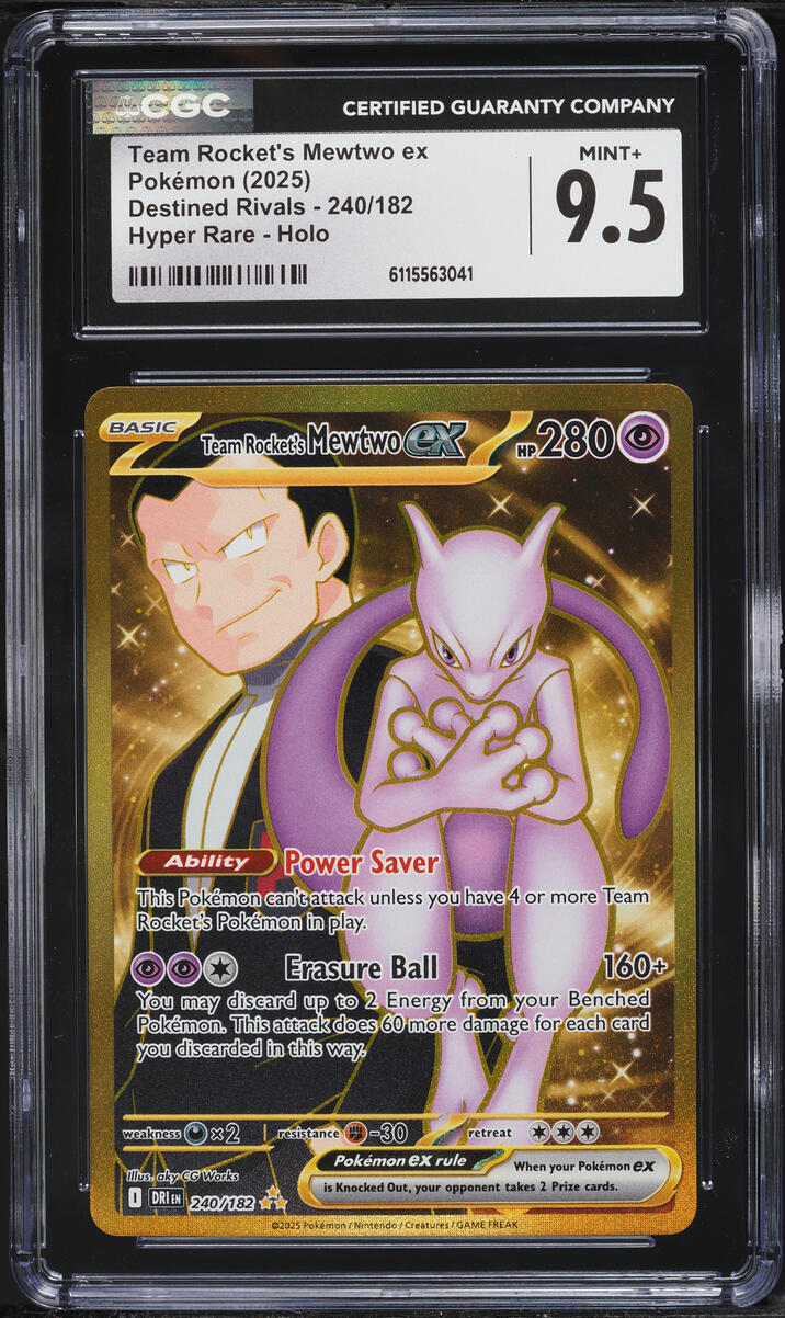 2025 Pokemon SV Destined Rivals Gold Rare Team Rocket's Mewtwo ex #240 ...