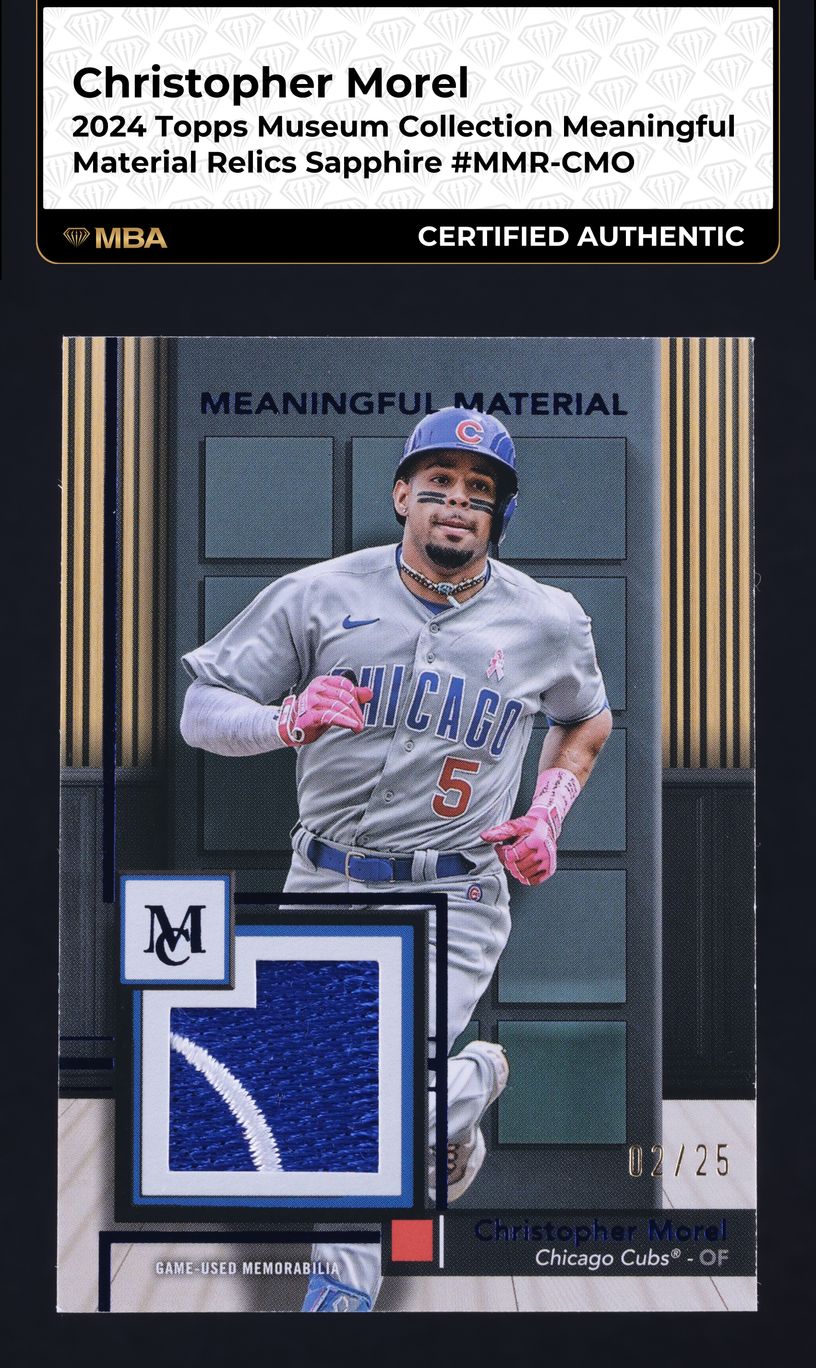 2024 Topps Museum Collection Sapphire Christopher Morel PATCH /25 MBA ...