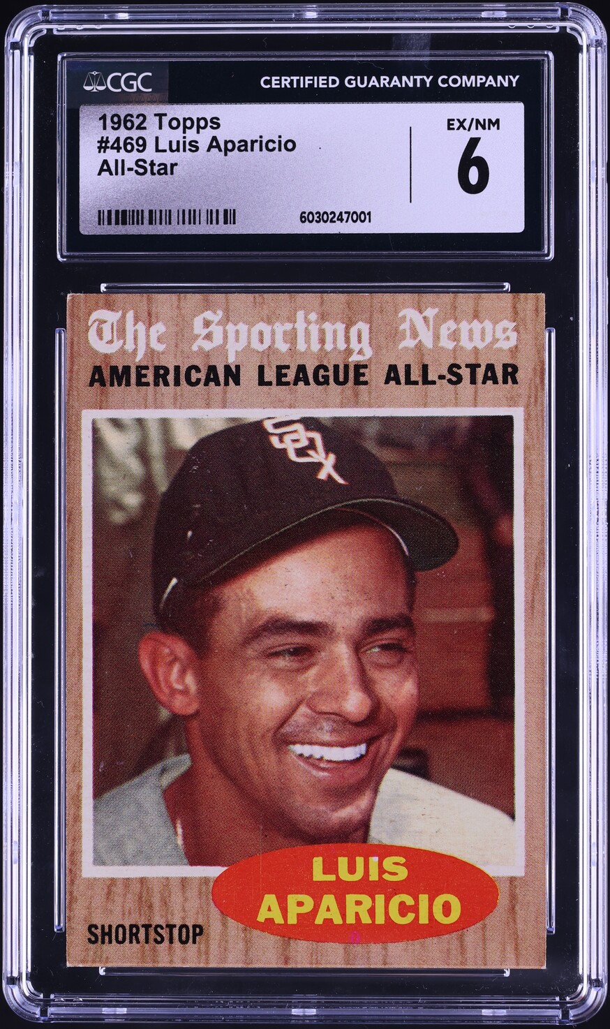 1962 Topps Luis Aparicio ALL-STAR #469 CGC 6 EXMT on Fanatics Collect