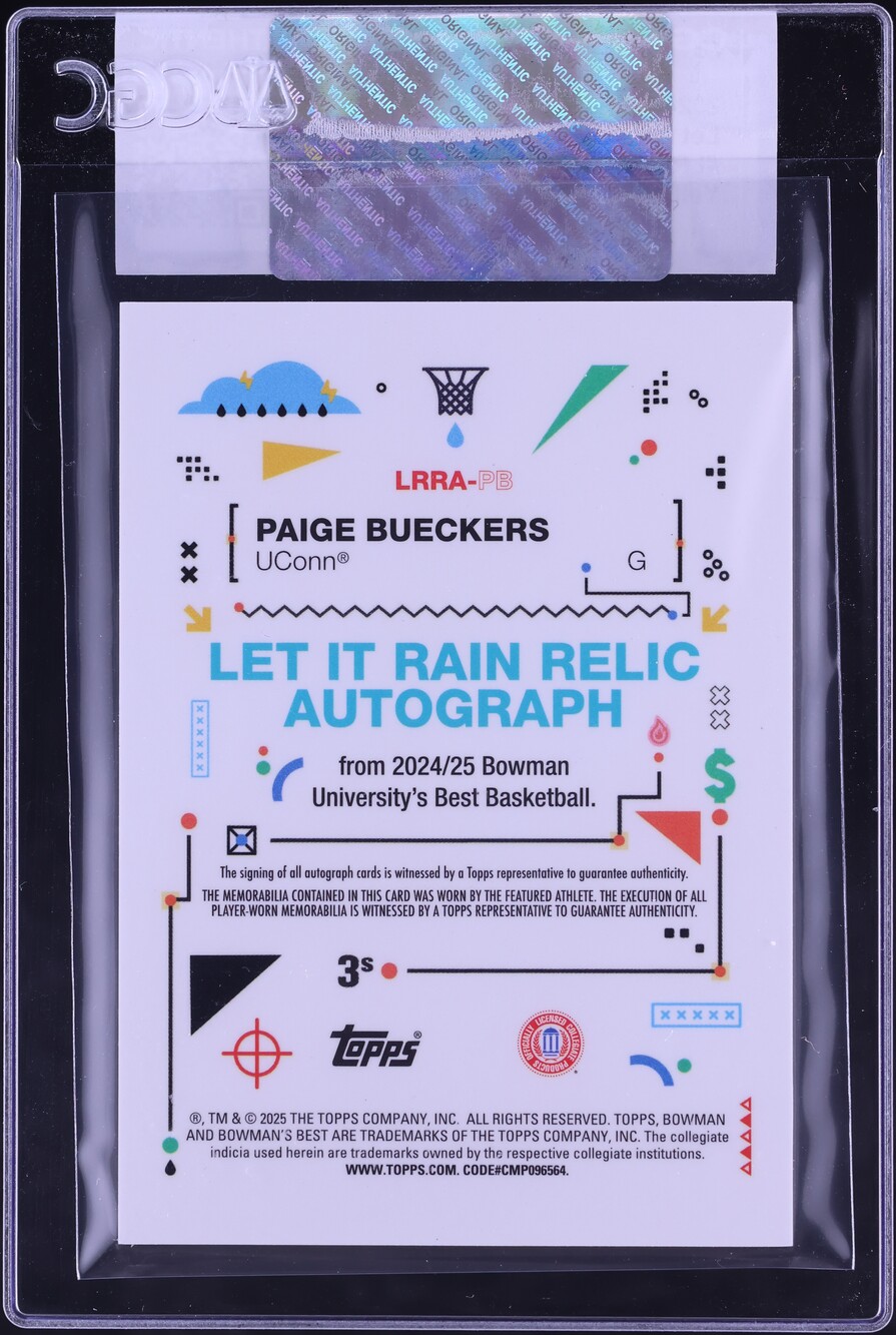 2024 Bowman U Best Let It Rain Yellow Lazer Refractor Paige Bueckers RC ...