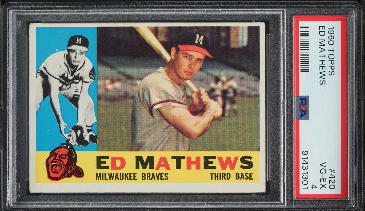 1960 Topps Eddie Mathews #420 PSA 4 VGEX on Fanatics Collect