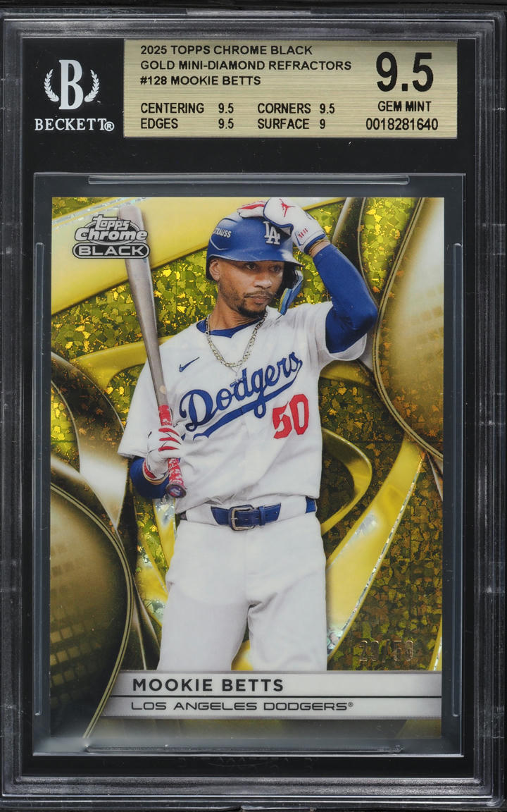 2025 Topps Chrome Black Gold Mini-Diamond Refractor Mookie Betts /50 ...