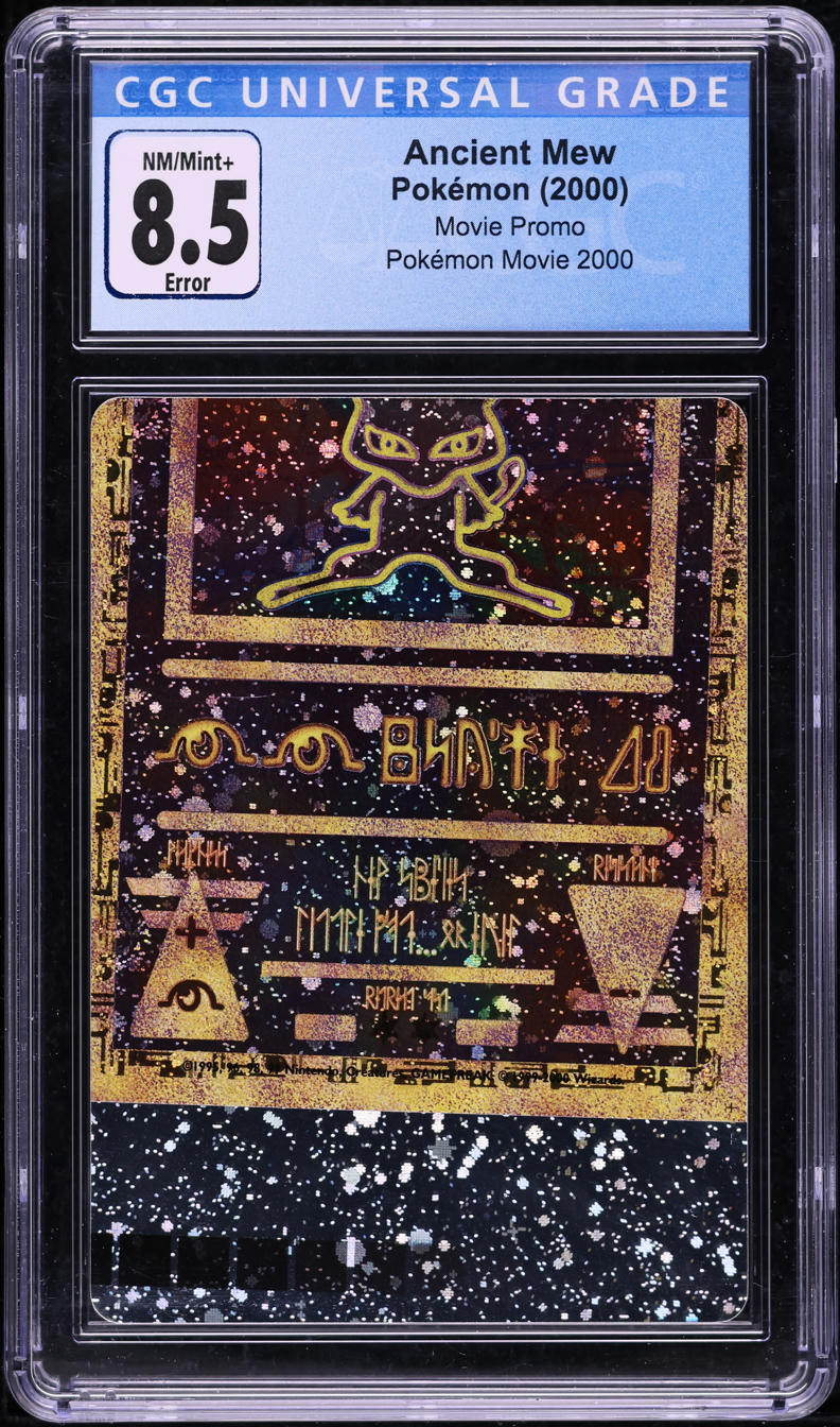 2000 Pokemon Movie Promo Error Ancient Mew CGC 8.5 NM-MT+ on Fanatics ...