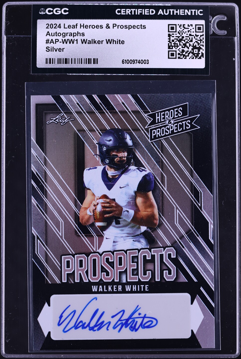 2024 Leaf Heroes & Prospects Silver Walker White ROOKIE AUTO /75 #AP ...