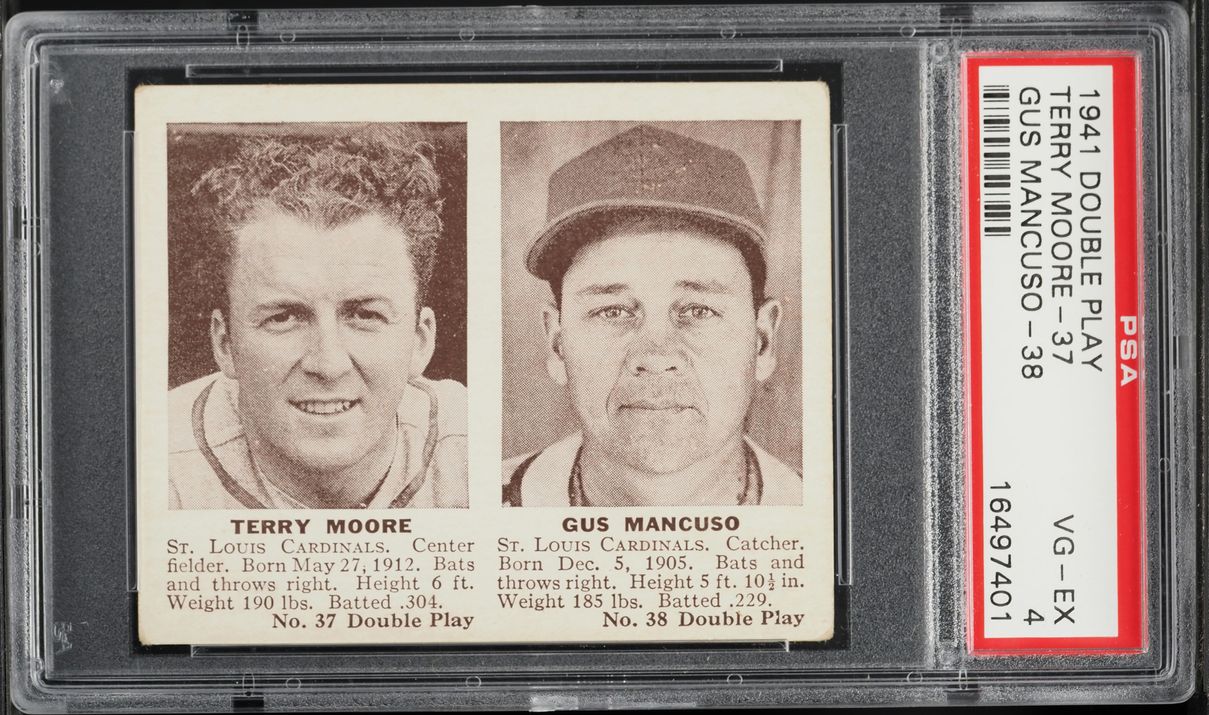 1941 Double Play Terry Moore Gus Mancuso #37/38 PSA 4 VGEX on Fanatics ...