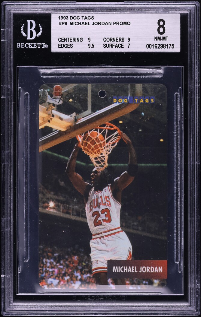 1993 Dog Tags Promo Michael Jordan #P8 BGS 8 NM-MT on Fanatics Collect