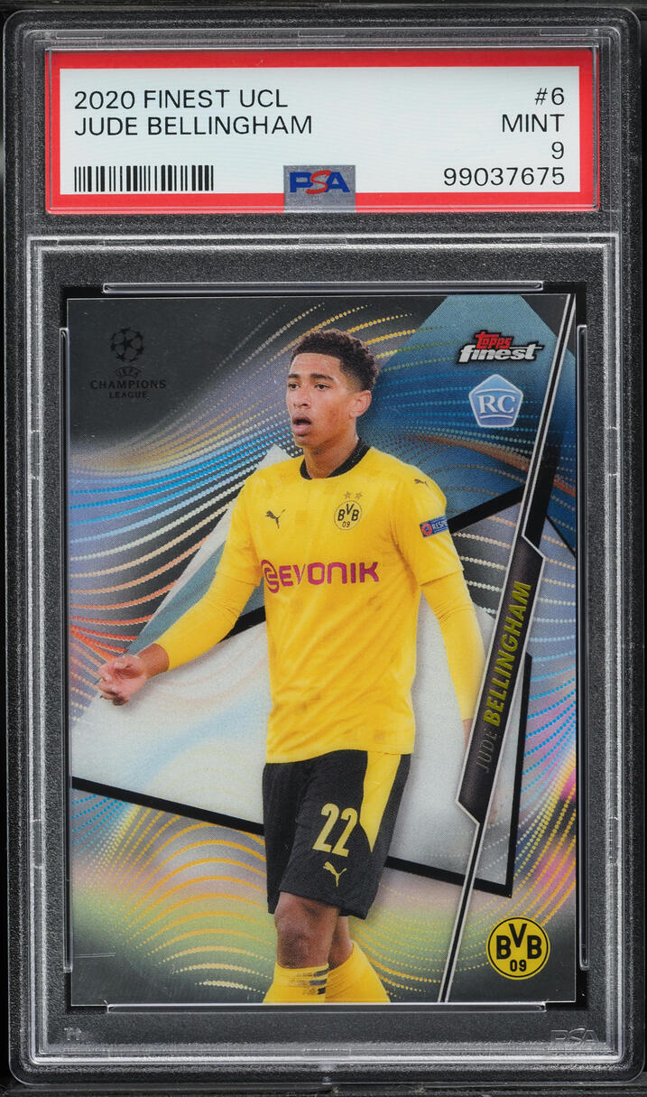 2020 Finest UEFA Champions League Jude Bellingham ROOKIE #6 PSA 9 MINT ...