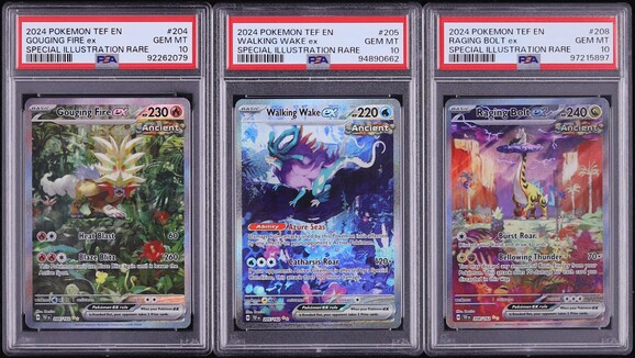 Lot (3) 2024 Pokemon TEF Ancient Forms Special Illustration Rare PSA 10 ...
