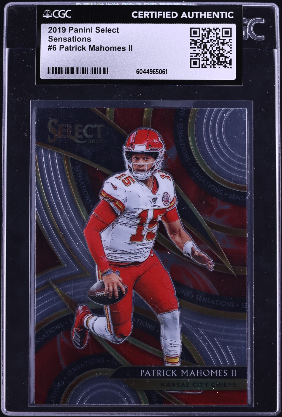 2019 Select Sensations Patrick Mahomes II #6 CGC AUTH on Fanatics Collect