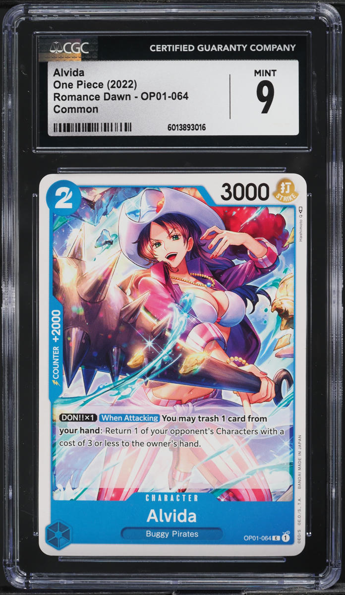2022 One Piece Romance Dawn Box Topper Foil Alvida #OP01-064 CGC 9 MINT on Fanatics Collect