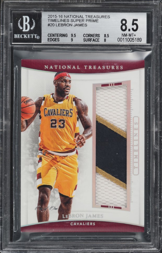 2015 National Treasures Timelines Super Prime LeBron James PATCH 1/1 ...