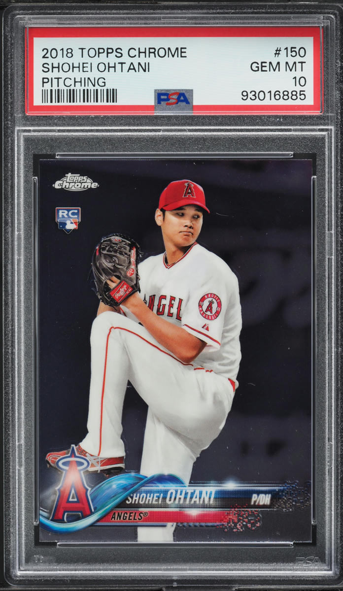 2018 Topps Chrome Pitching Shohei Ohtani ROOKIE #150 PSA 10 GEM MINT on ...