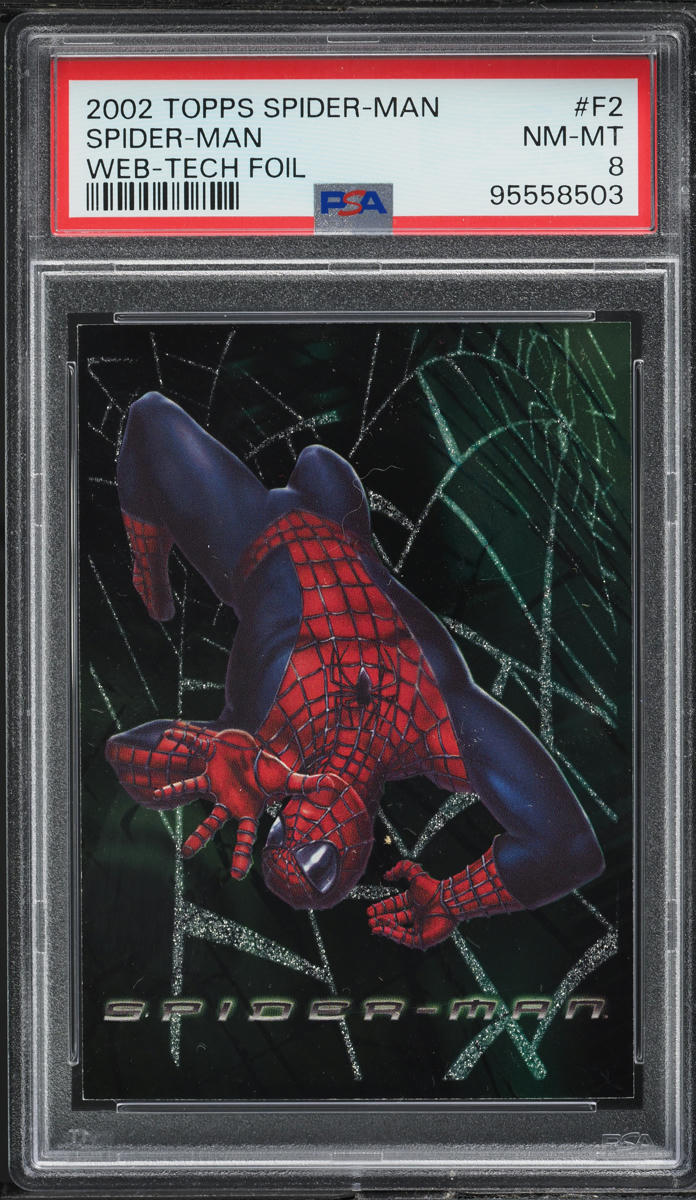 2002 Topps Spider-Man Web-Tech Foil Spider-Man #F2 PSA 8 NM-MT on ...