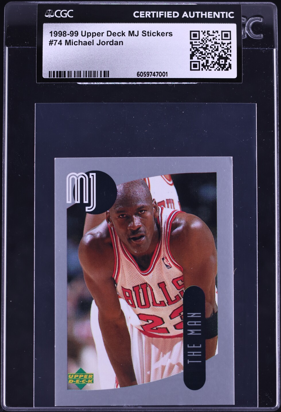 1998 Upper Deck MJ Stickers Michael Jordan #74 CGC AUTH on Fanatics Collect