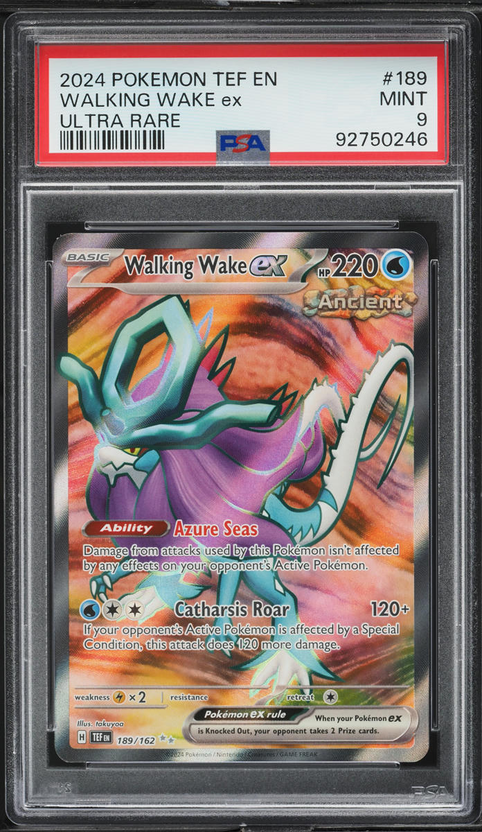 2024 Pokemon SV Temporal Forces Full Art Walking Wake ex #189 PSA 9 MINT on Fanatics Collect