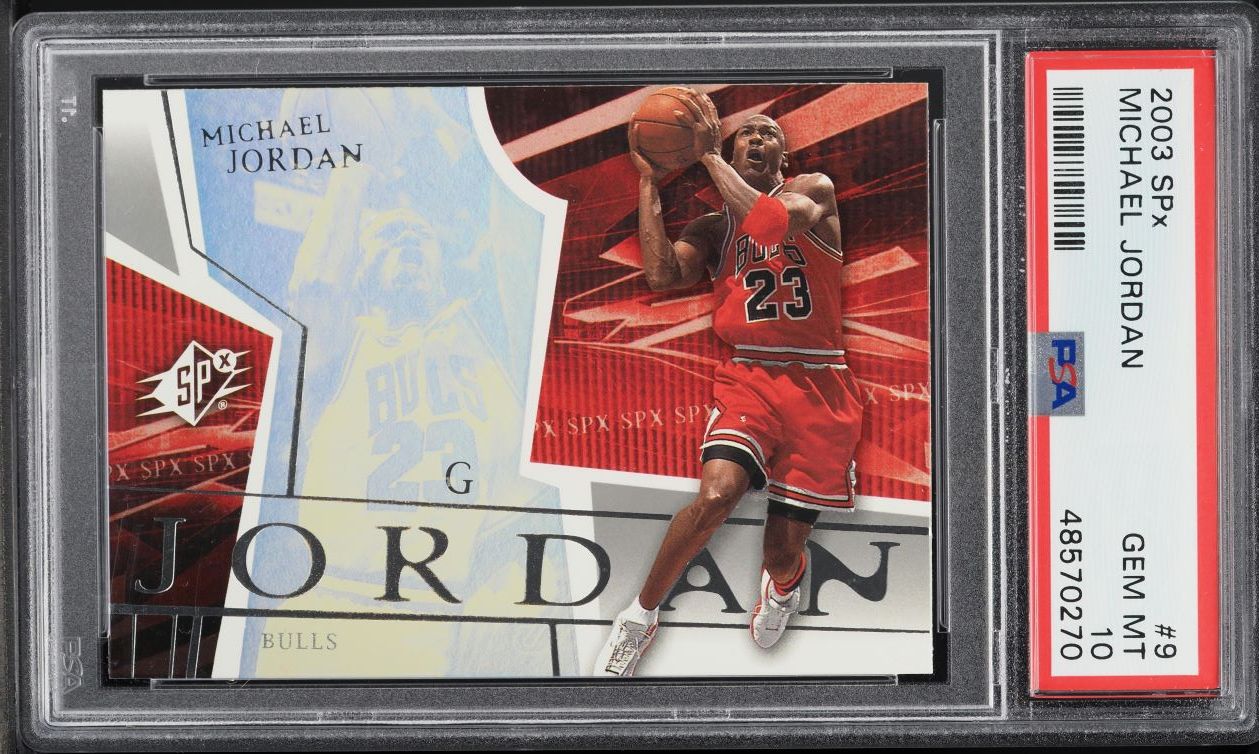 2003 SPx Basketball Michael Jordan #9 PSA 10 GEM MINT on Fanatics Collect