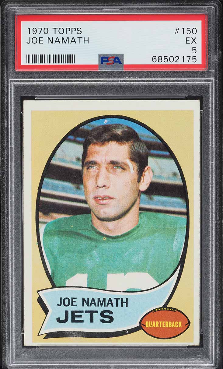 1970 Topps Football Joe Namath #150 PSA 5 EX on Fanatics Collect