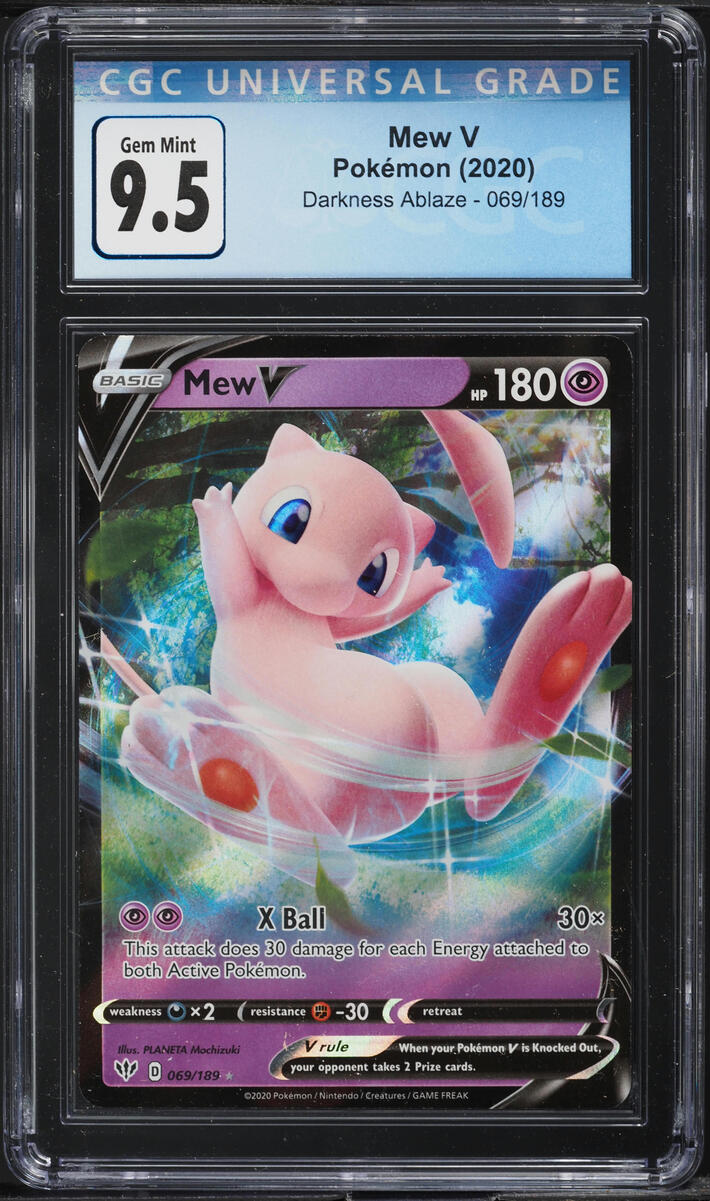 2020 Pokemon SWSH Darkness Ablaze Mew V #69 CGC 9.5 GEM MINT on ...
