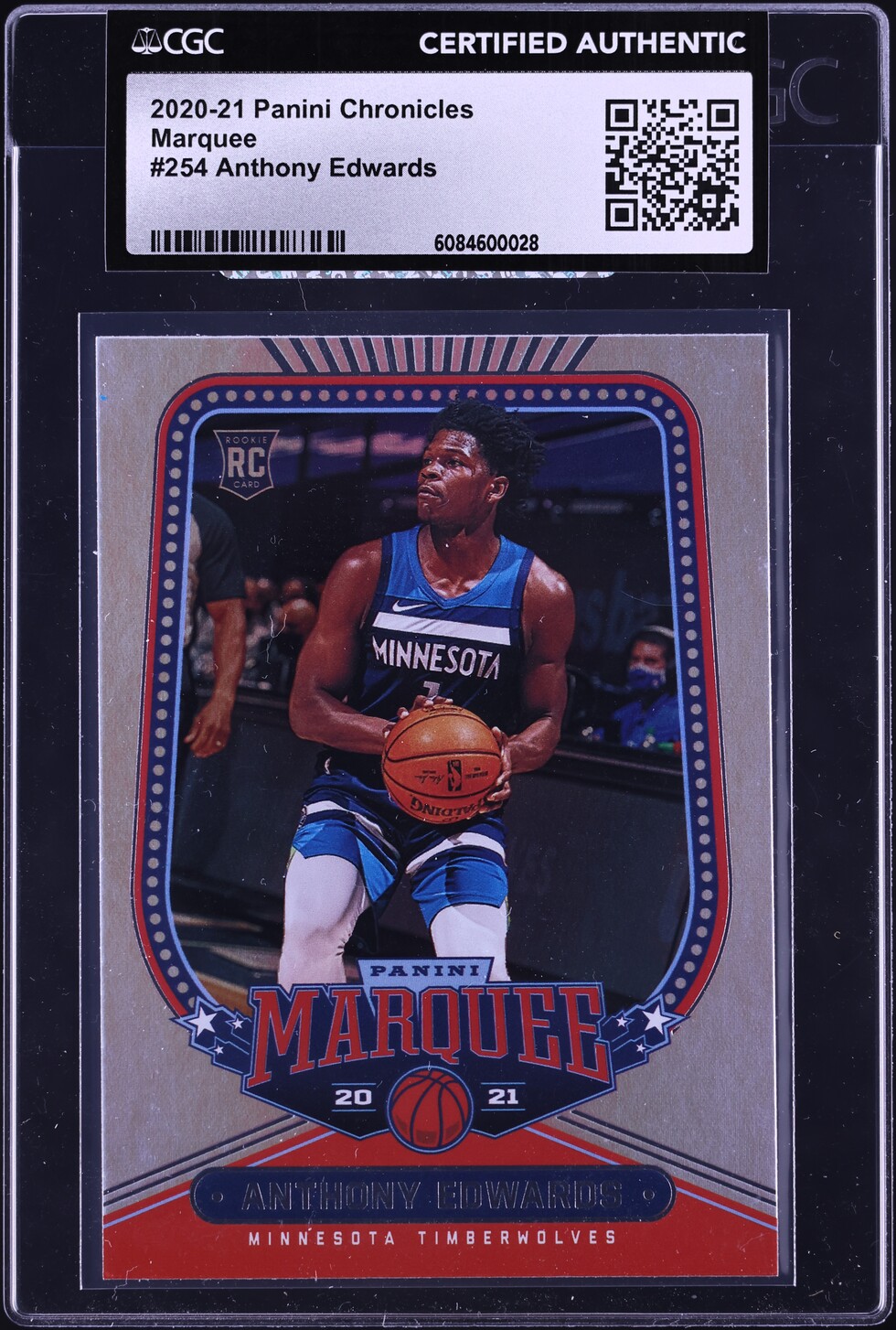 2020 Panini Chronicles Marquee Anthony Edwards ROOKIE #254 CGC AUTH on ...